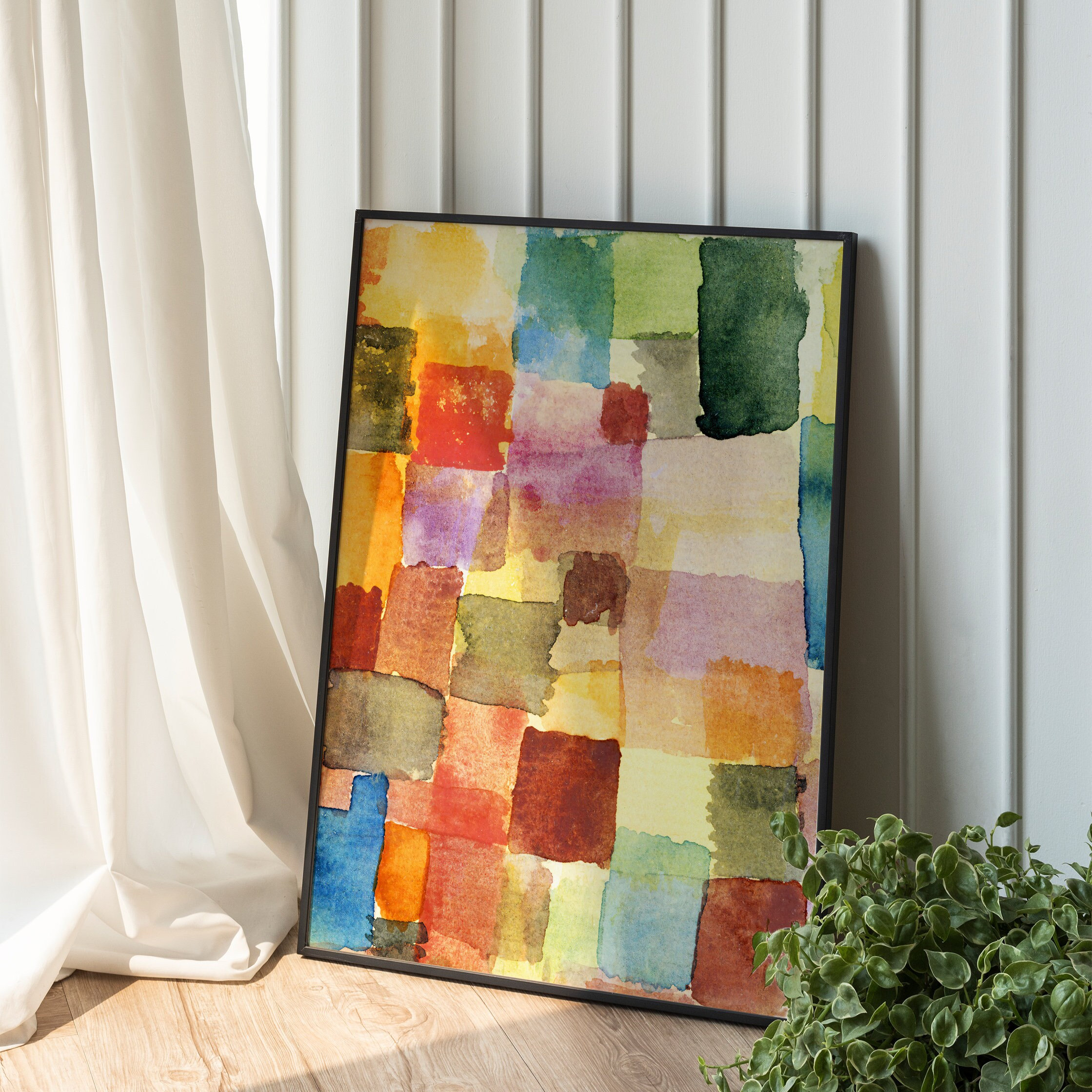 Vintage Paul Klee Untitled Painting Abstract Print Repro Cubist Style ...