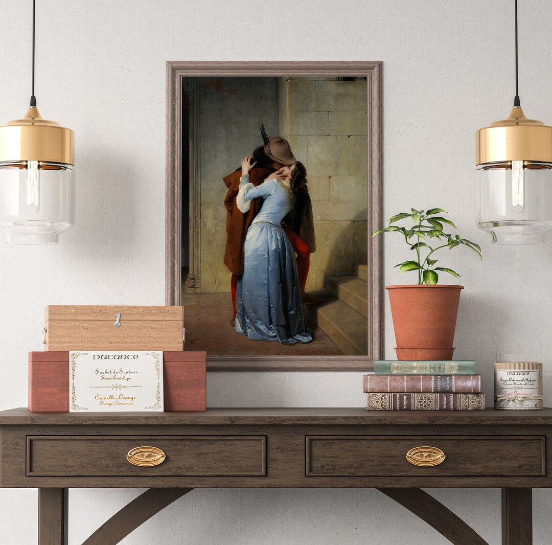 The Kiss by Francesco Hayez Valentines Day Famous Romantic Décor ...