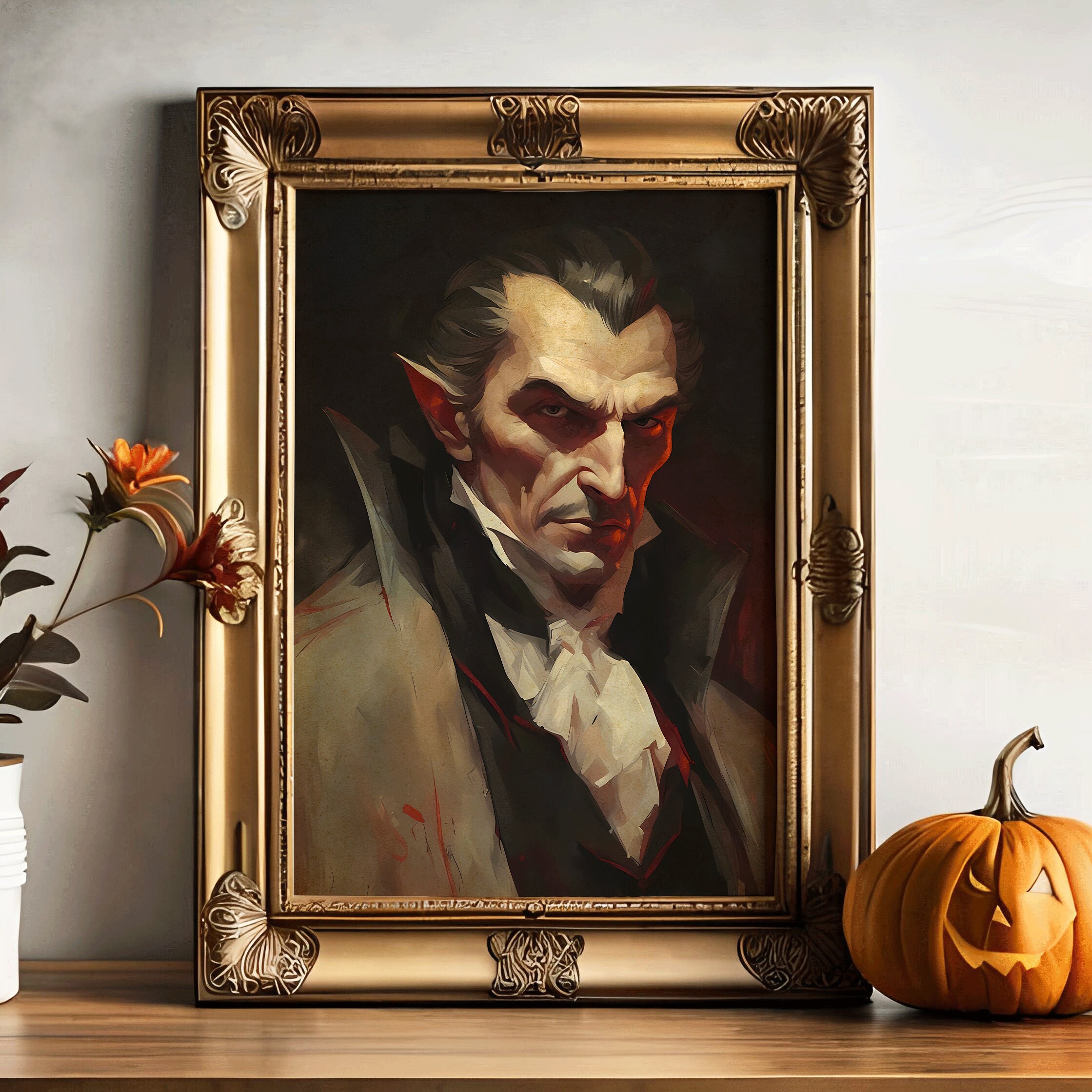 Dracula Vampire Gothic Wall Art Decor Dark Academia Print Gothic ...