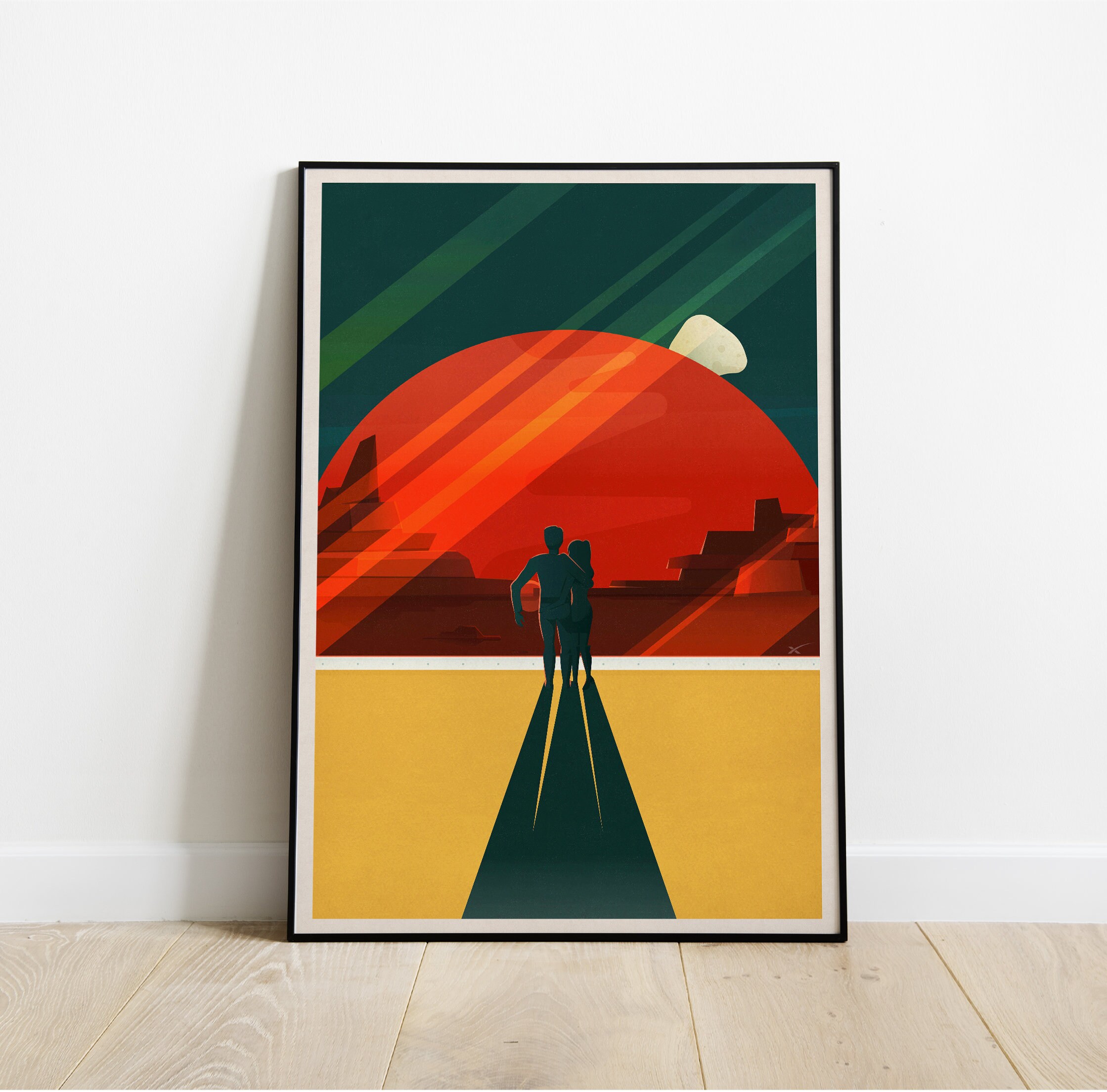 Spacex Phobos and Deimos Poster Moons of Mars Space Exploration NASA ...