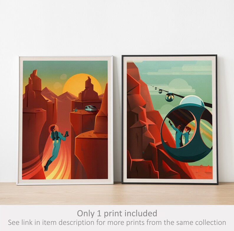 Spacex Poster Retro Style DIGITAL FILE Valles Marineris Space - Etsy