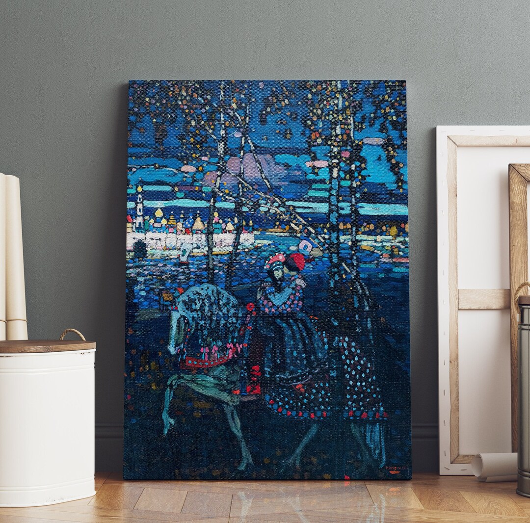 Riding Couple by Wassily Kandinsky Print Vintage Kandinsky Wall Art ...