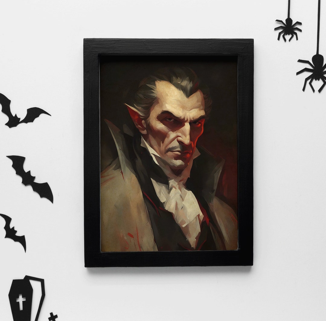 Dracula Vampire Gothic Wall Art Decor Dark Academia Print Gothic ...