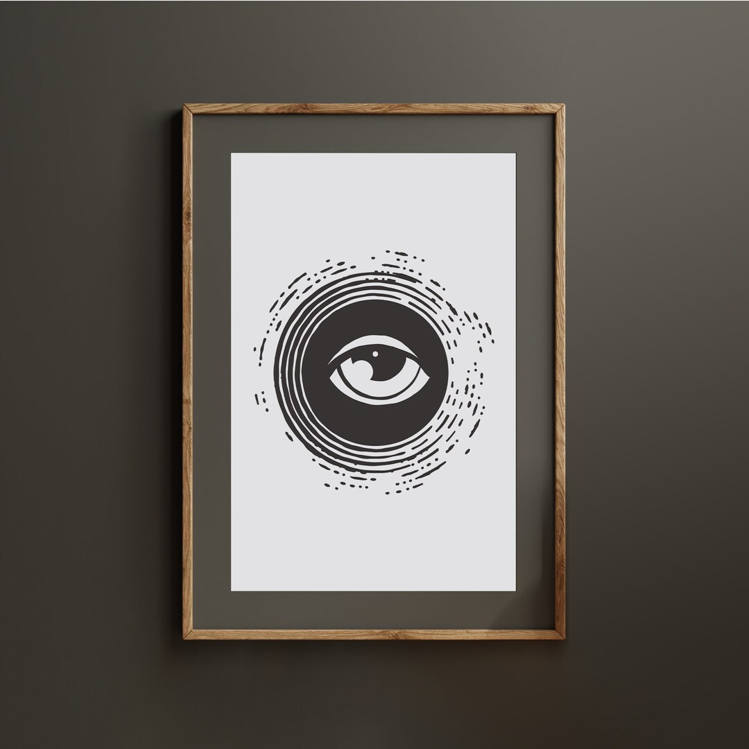 All Seeing Eye Print Celestial Artwork Mystic Poster Gothic Decor ...