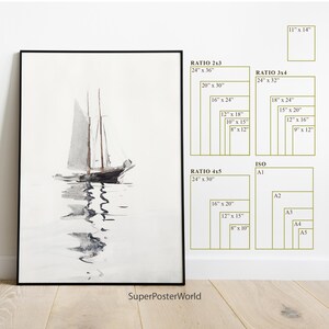 Schooner With Dory by Winslow Homer, Wall Art Print, Minimalist ...