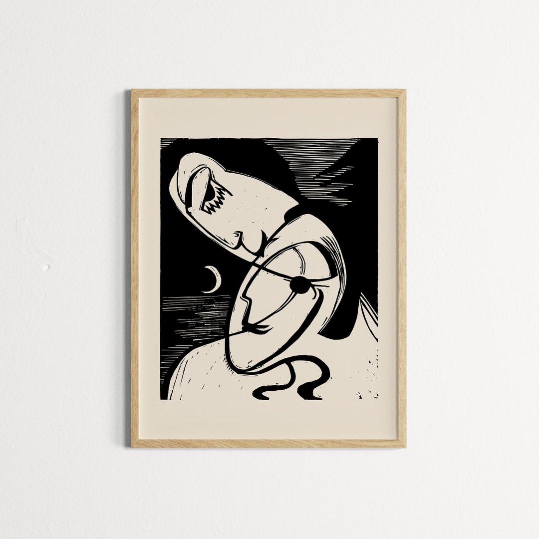 The Kiss by Ernst Ludwig Kirchner Print in High Resolution Romantic ...