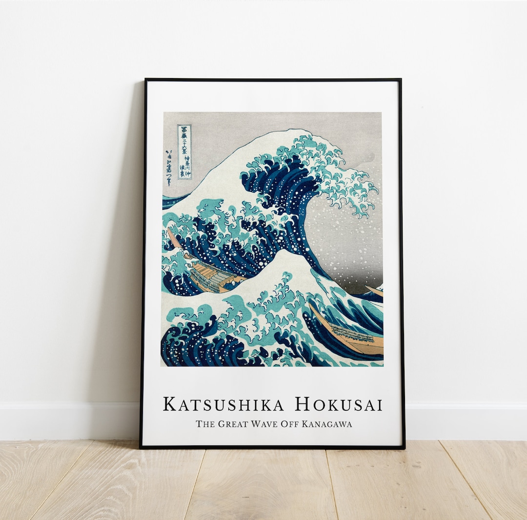 The Great Wave off Kanagawa Exhibition Poster Katsushika Hokusai ...