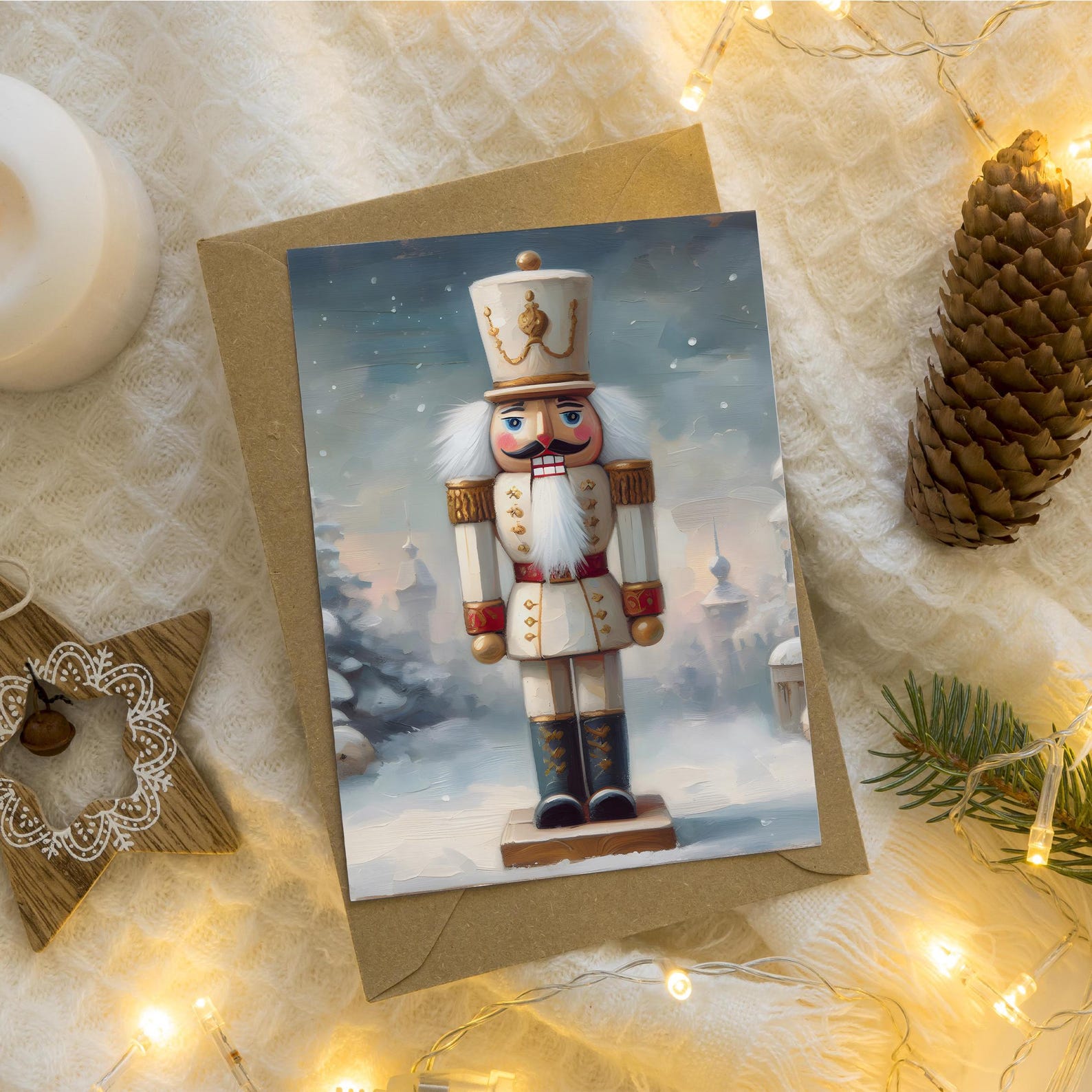 Christmas Vintage Nutcracker Oil Painting Print Wall Art Xmas Decor ...