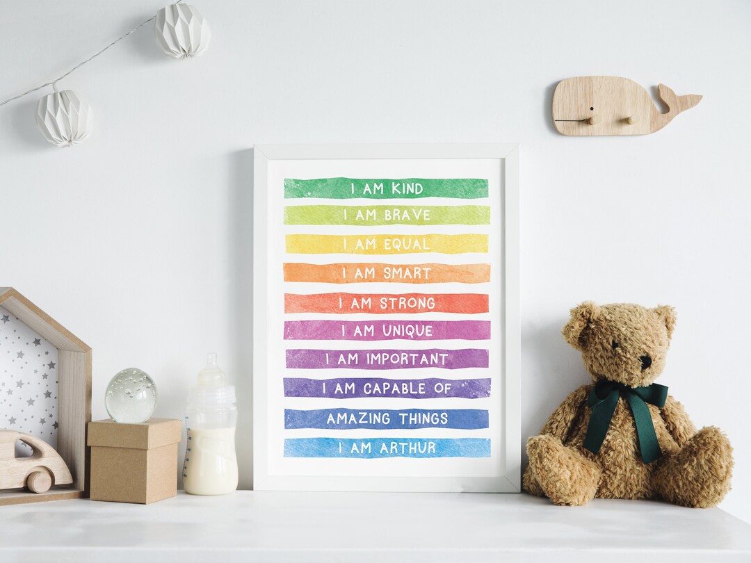 Personalised Affirmation I Am Brave I Am Strong I Am Kind Positive ...