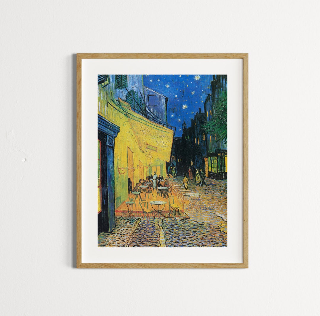 Van Gogh Print Cafe Terrace at Night 1888 Wall Decor French Cityscape ...