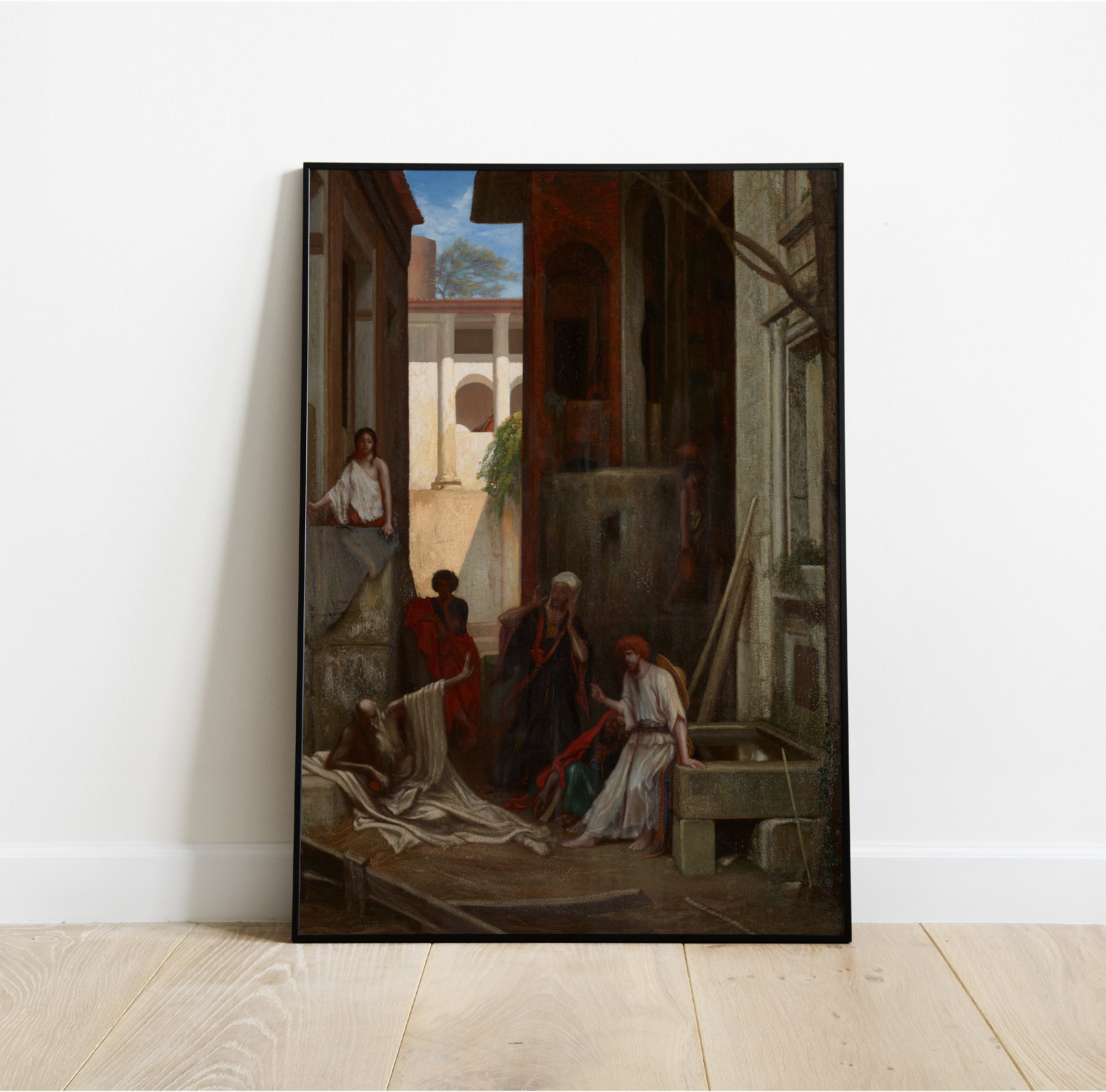 Job and His Friends by Gabriel Alexandre Decamps Vintage Museum Quality ...