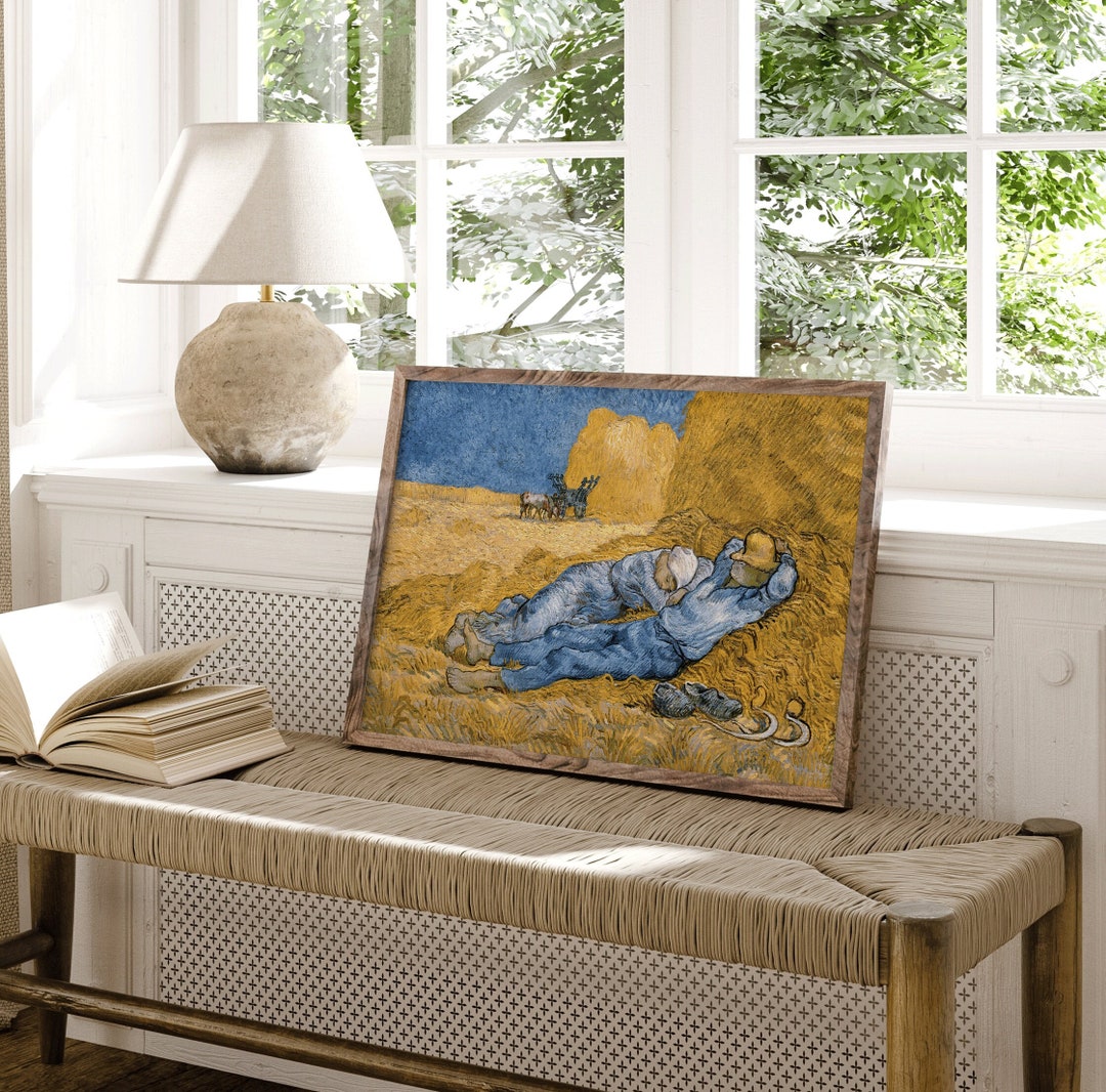 Vincent Van Gogh Noon Rest Print Famous Fine Art Gallery Exhibition ...