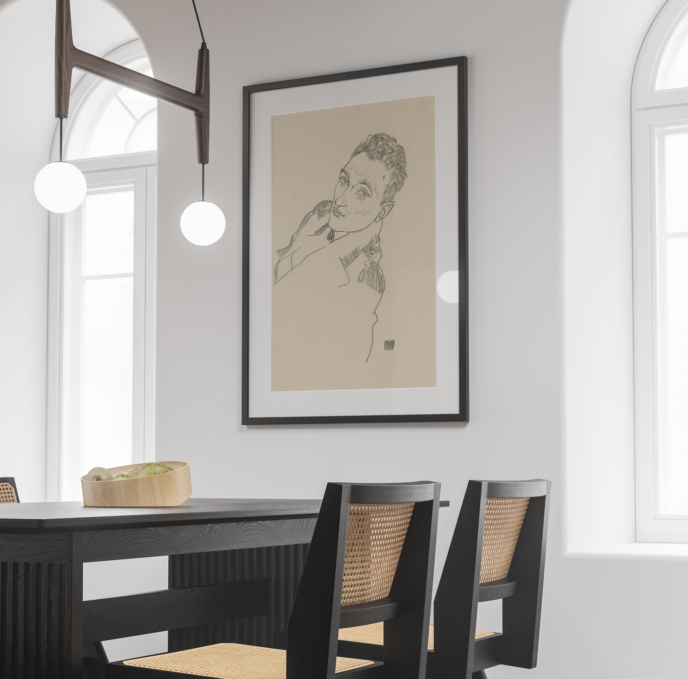 Egon Schiele Karl Grunwald Sketch Print Vintage Poster Modern Art ...