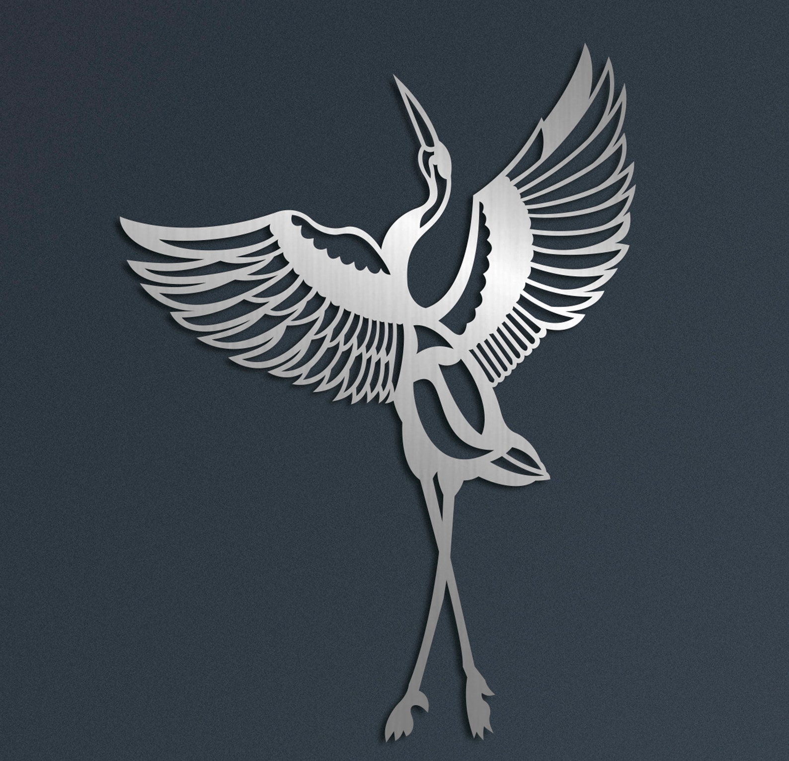 Majestic Crane Metal Wall Art, Bird Lover Gift, Flying Bird Wall ...