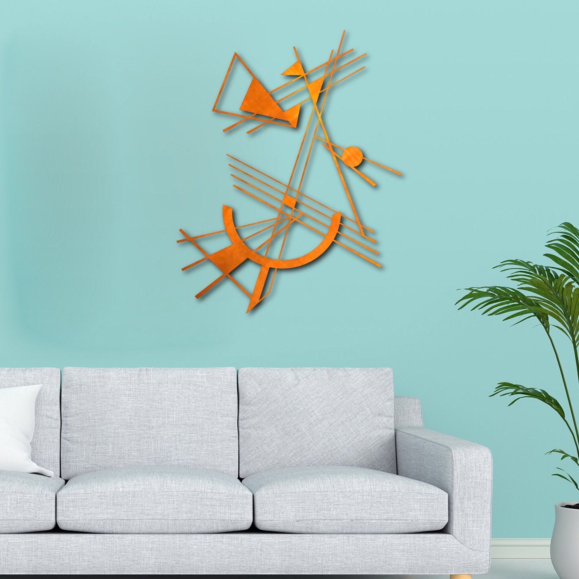 Cat Lover's Delight, Abstract Metal Cat Design, Metal Wall Art, Wall ...