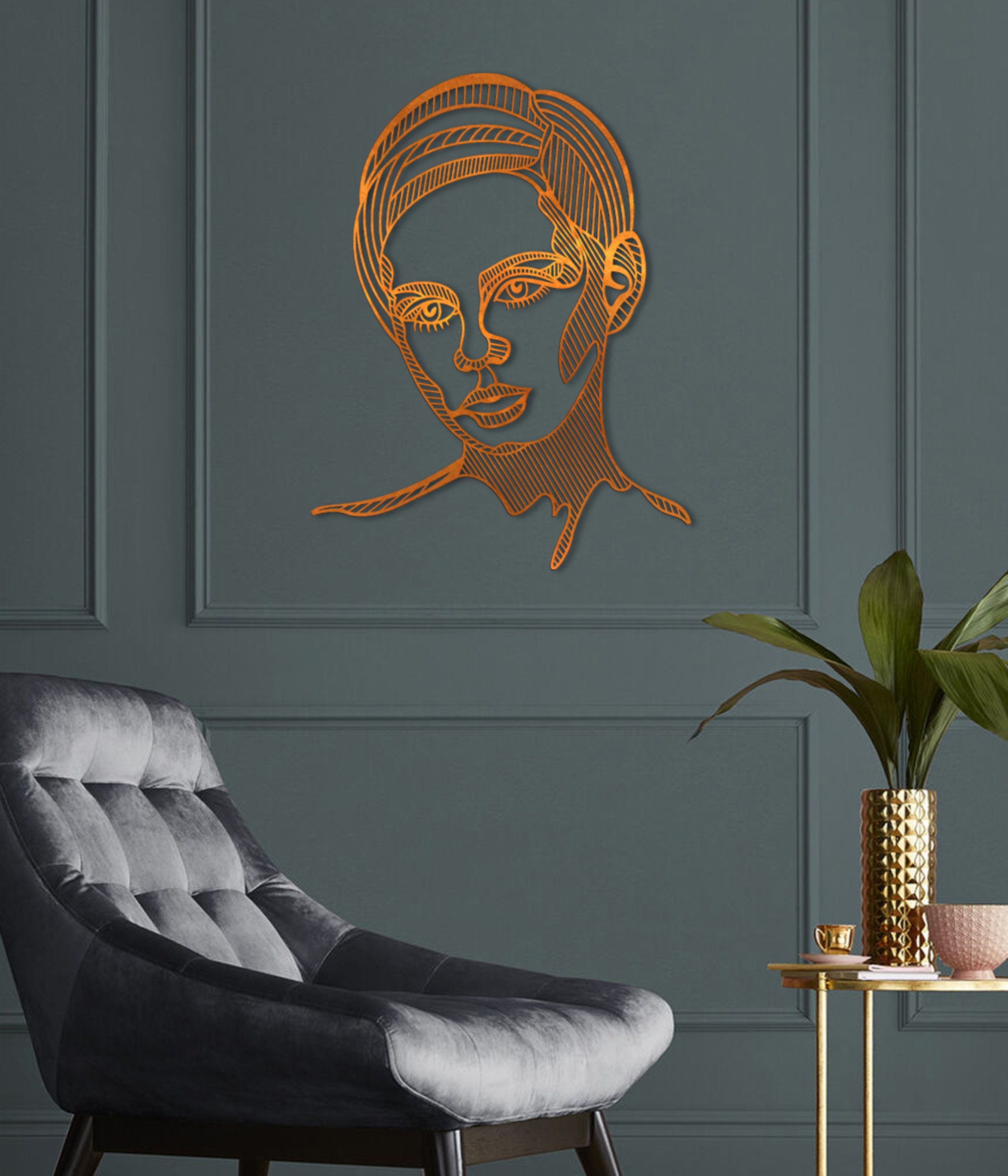 Woman Face Metal Wall Art, Woman Portrait, Woman Eyes, Radiate Beauty ...