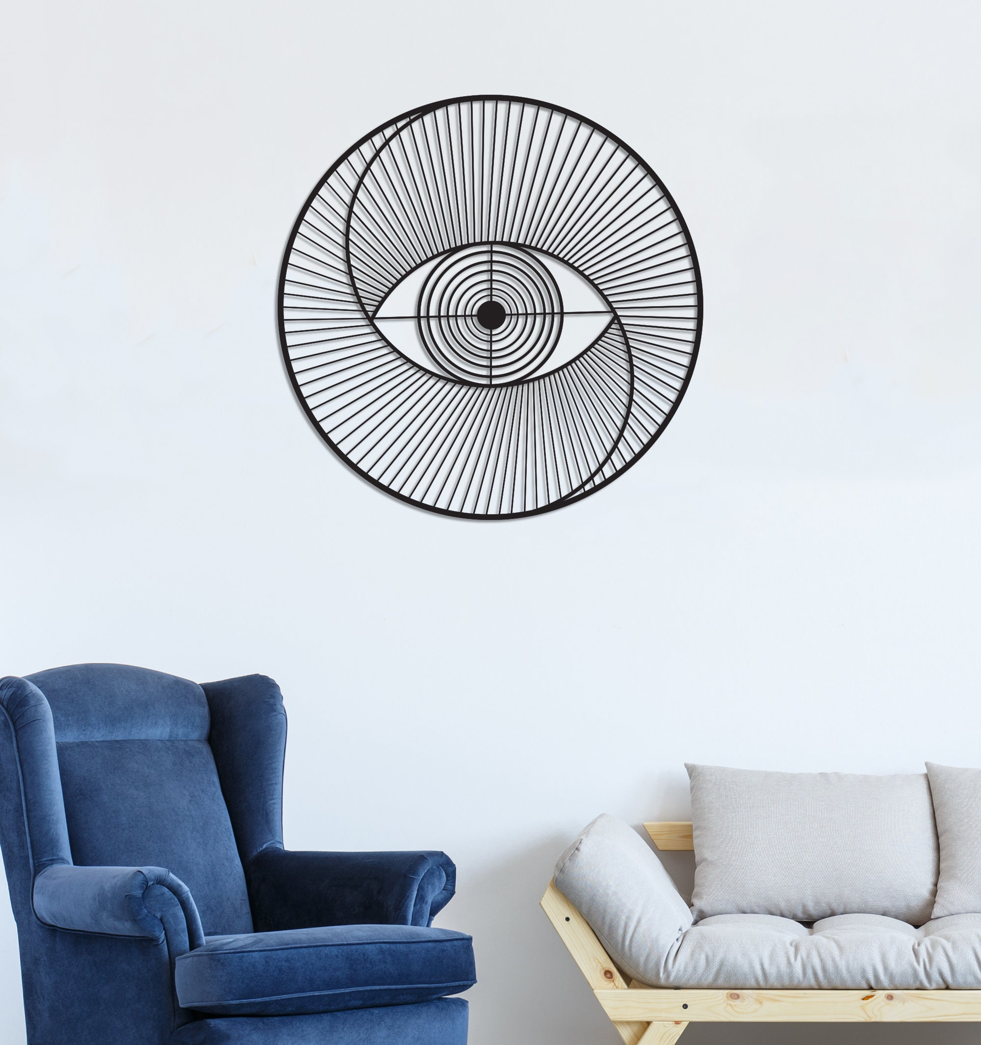 Eye Metal Wall Art, All-seeing Eye Wall Decor, Unique Abstract Wall ...