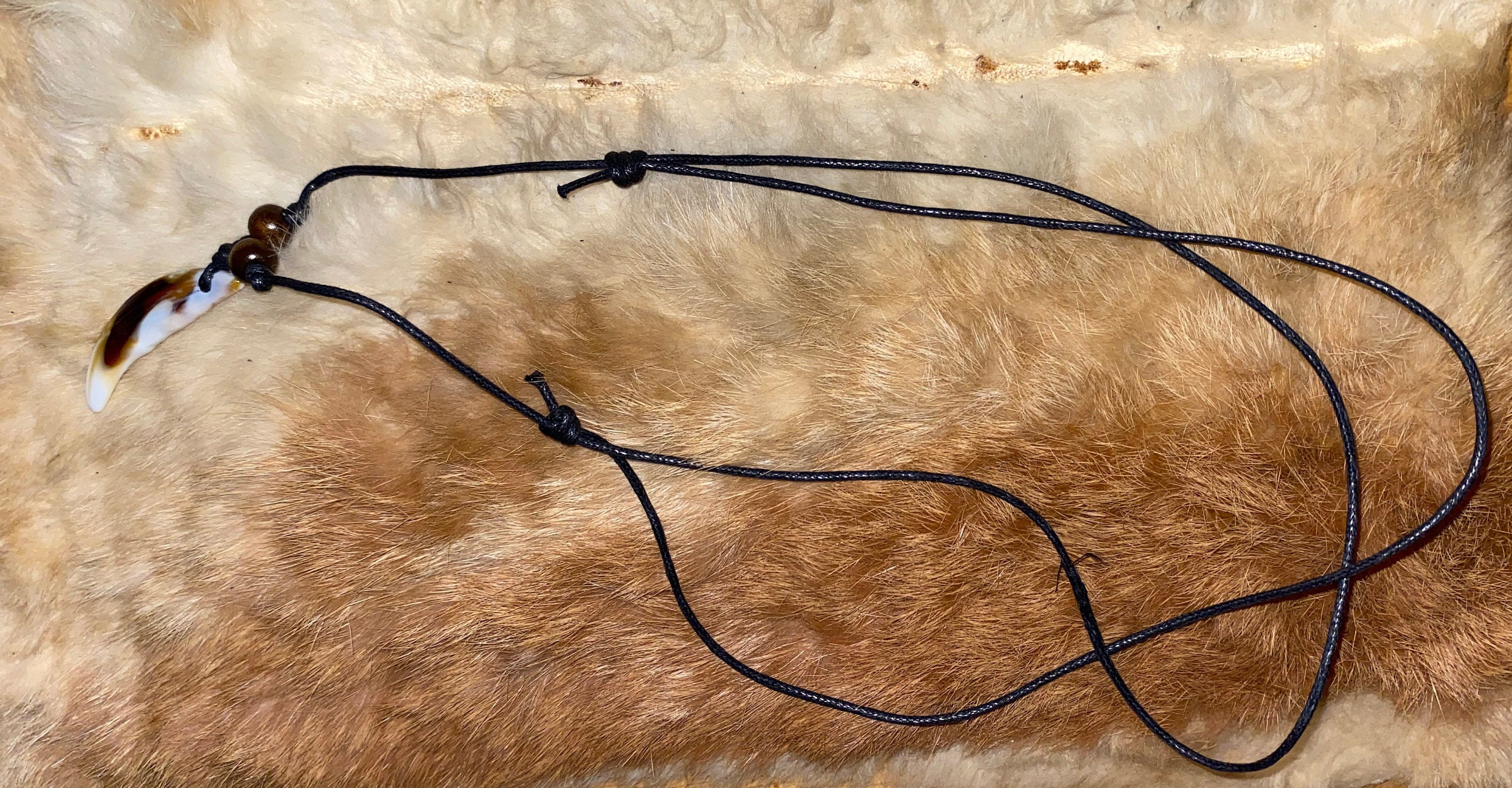 Wolf Faux Yak Bone Teeth Norse Viking Pendant With Beads - Etsy UK