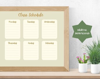 Cat Class Schedule School Printables Printable Class - Etsy