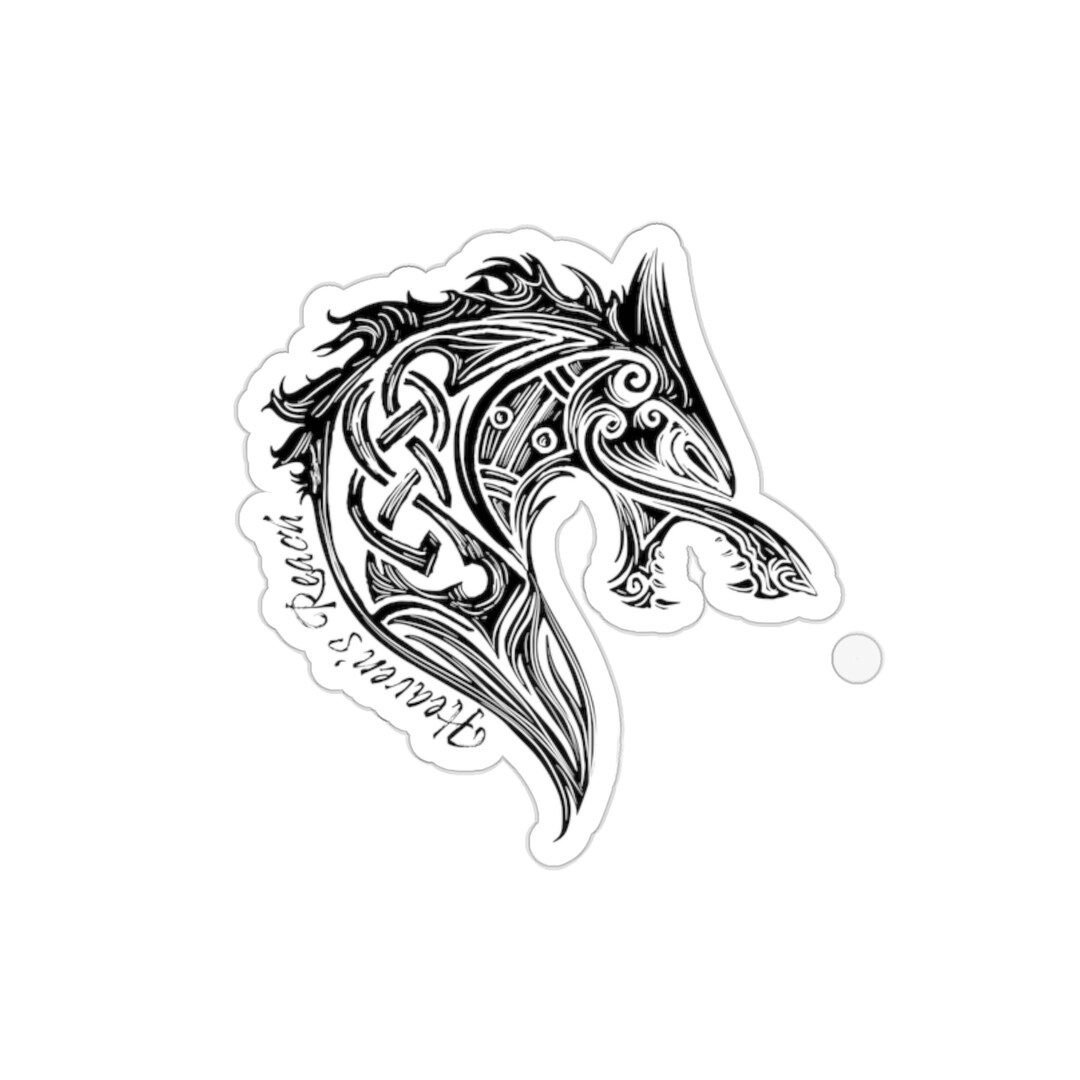 Heaven's Reach Wolf Head Sticker - Etsy