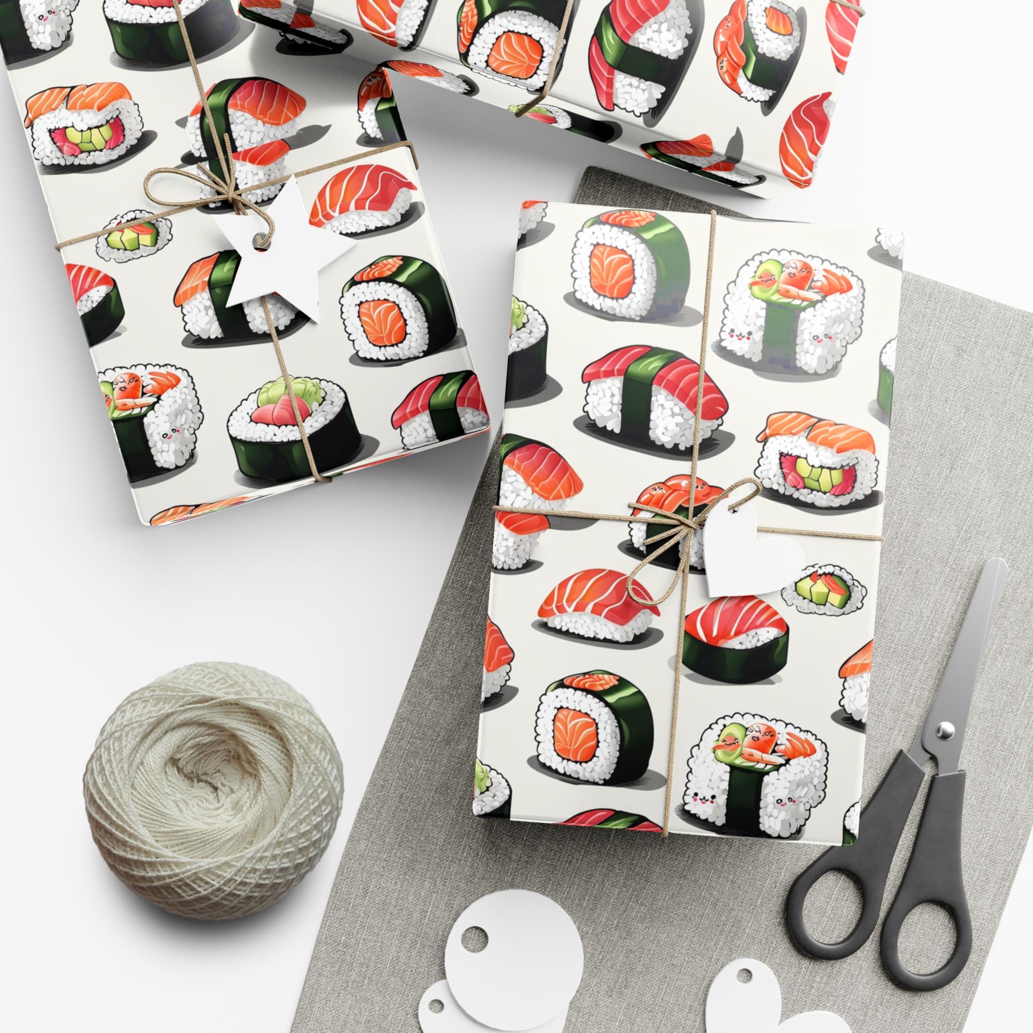 Wrapping Paper, Cute Sushi Gift Wrap, Foodie Present Packaging ...