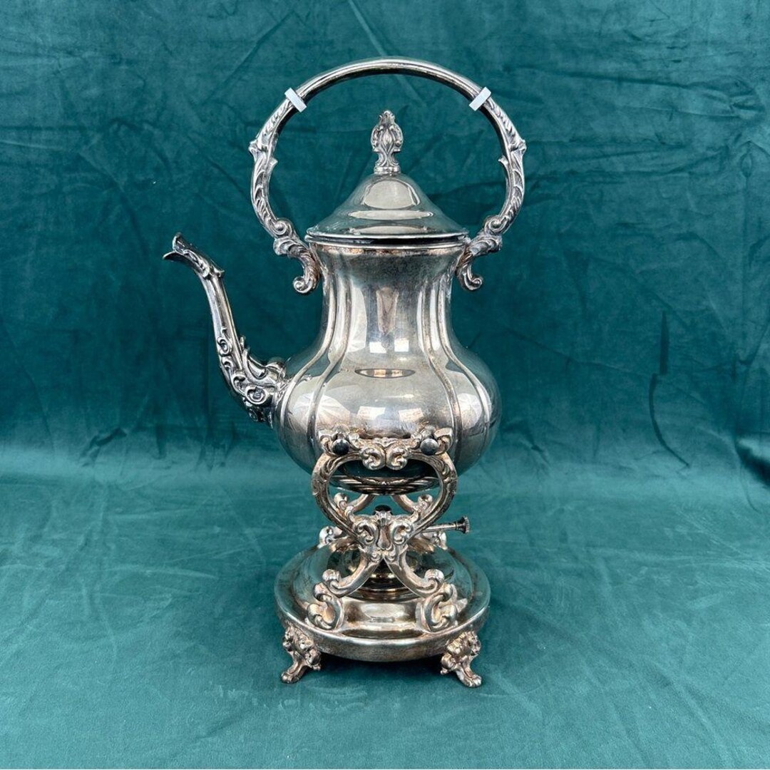 Vintage Towle Silver Plate Ornate Tilting Teapot With Stand and Heater ...