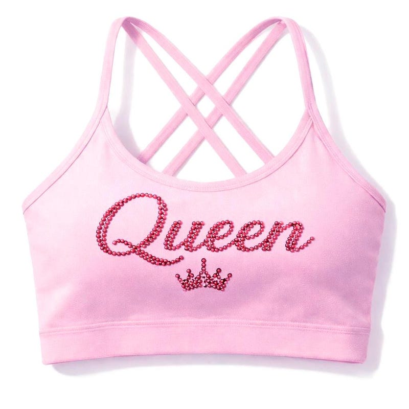 Bedazzled Pink Bra - Etsy