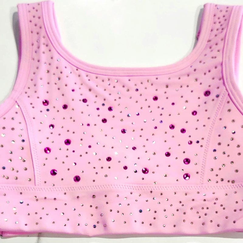 Bedazzled Pink Bra - Etsy