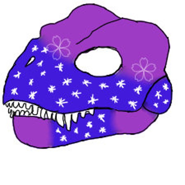 Purple Dino Mask - Etsy