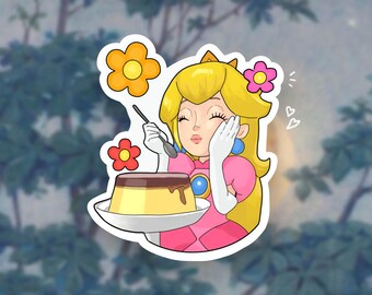Princess Peach Sticker, Cute, Hand Sketched, Alcohol Markers, Adorable ...