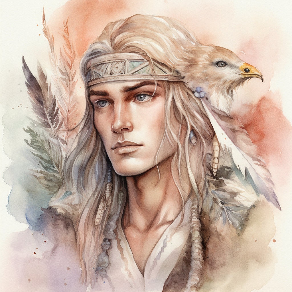 Spirit Guide Drawing and Reading Stylized Watercolour - Etsy Australia