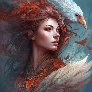 Stylized Spirit Guide Drawing and Reading, Spirit Psychic Reading ...