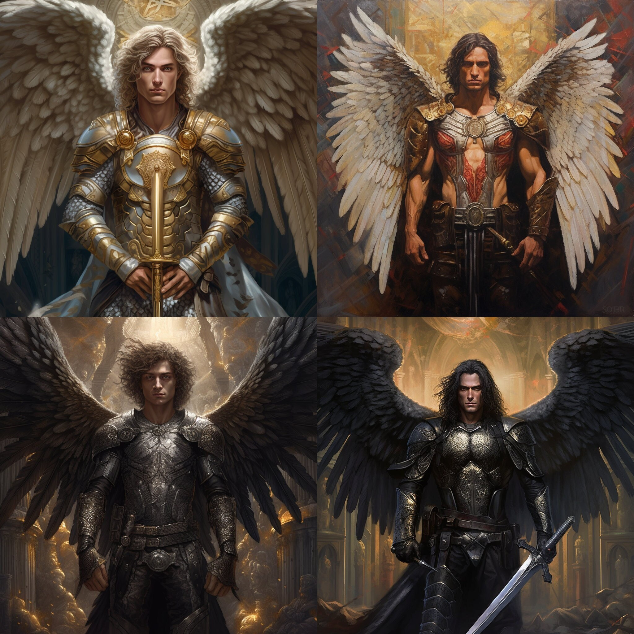 Realistic Guardian Angel Drawing