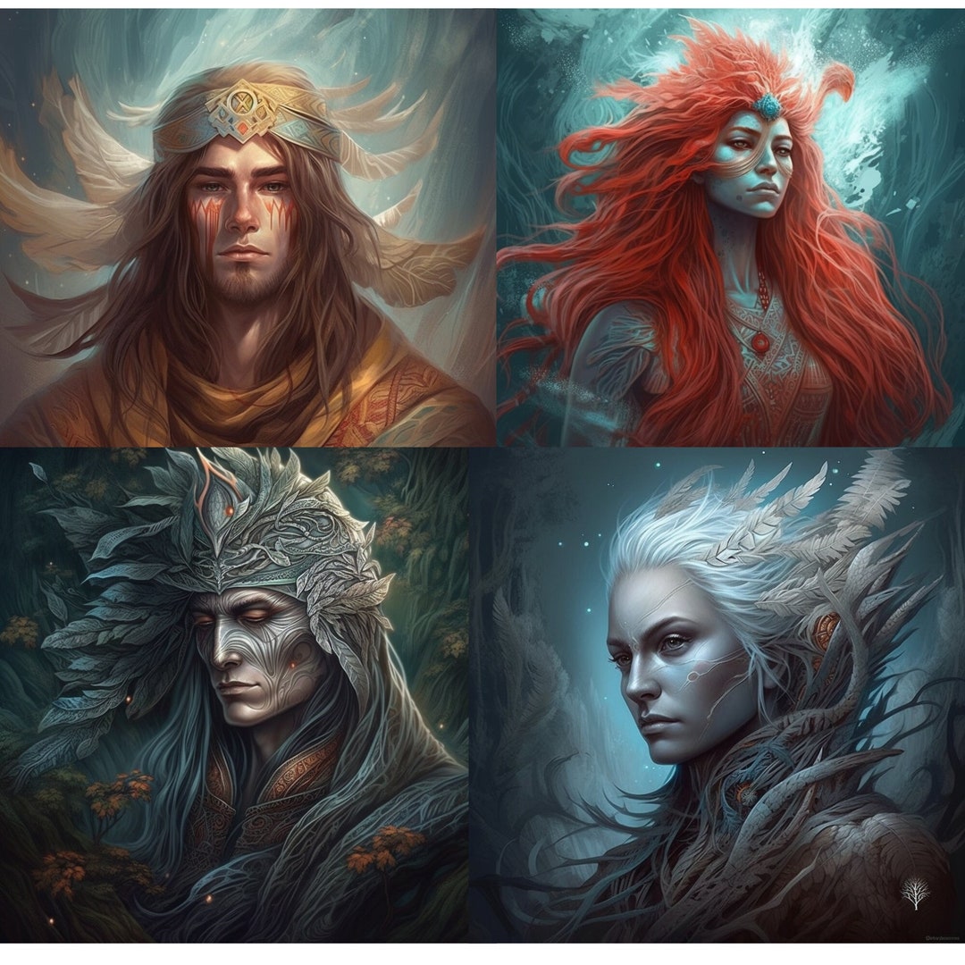 Stylized Spirit Guide Drawing and Reading, Spirit Psychic Reading ...