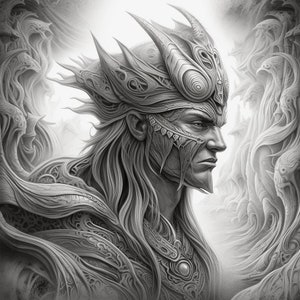 Stylized Spirit Guide Drawing and Reading, Spirit Psychic Reading ...