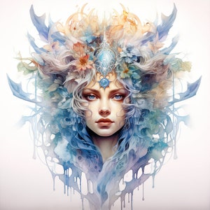 Spirit Guide Drawing and Reading, Stylized Watercolour, Psychic Reading ...