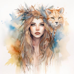 Spirit Guide Drawing and Reading, Stylized Watercolour, Psychic Reading ...