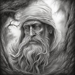 Stylized Spirit Guide Drawing and Reading, Spirit Psychic Reading ...