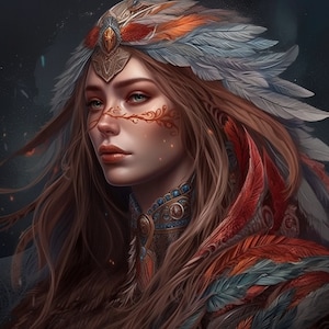 Stylized Spirit Guide Drawing and Reading, Spirit Psychic Reading ...