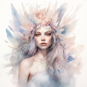 Spirit Guide Drawing and Reading, Stylized Watercolour, Psychic Reading ...