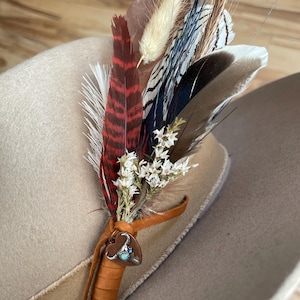 Custom Order. Clip-on Feather/floral Hat Accessories. Made to Order ...