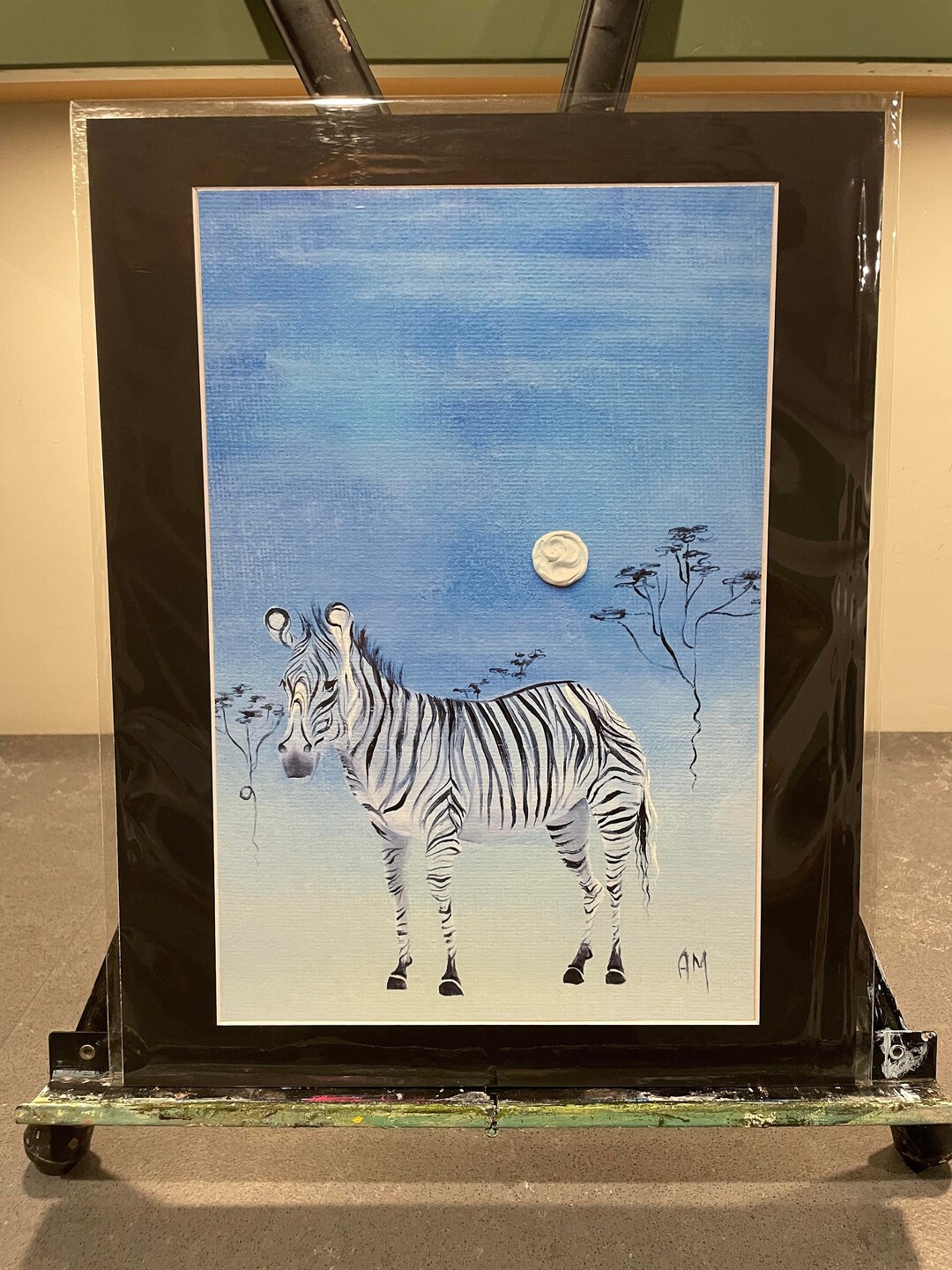 Zebra Moon - Giclee Print - Etsy