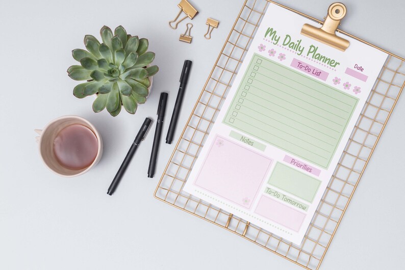 My Daily Planner - Digital / Printable Organisation Planner for Notes ...