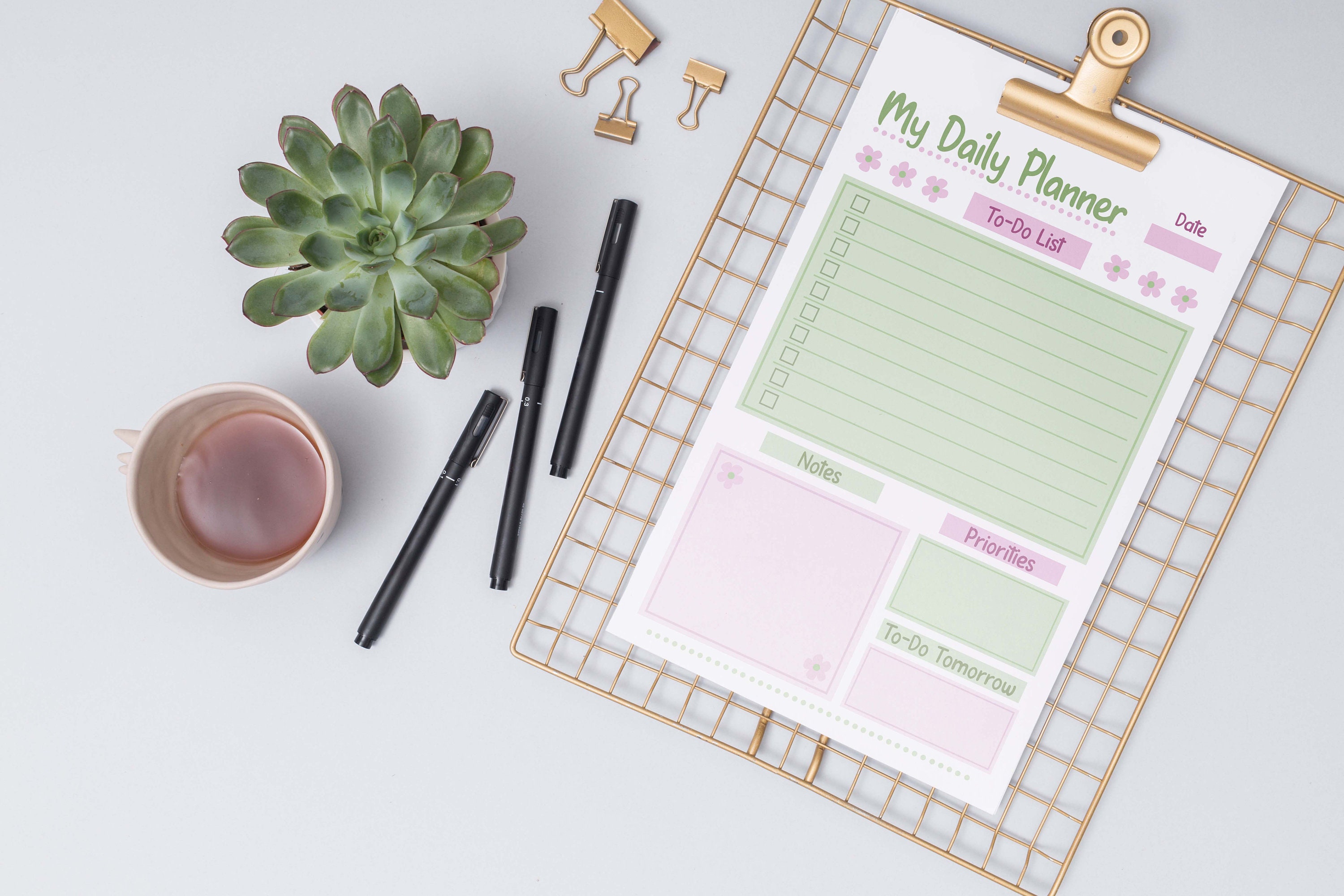 My Daily Planner - Digital / Printable Organisation Planner for Notes ...