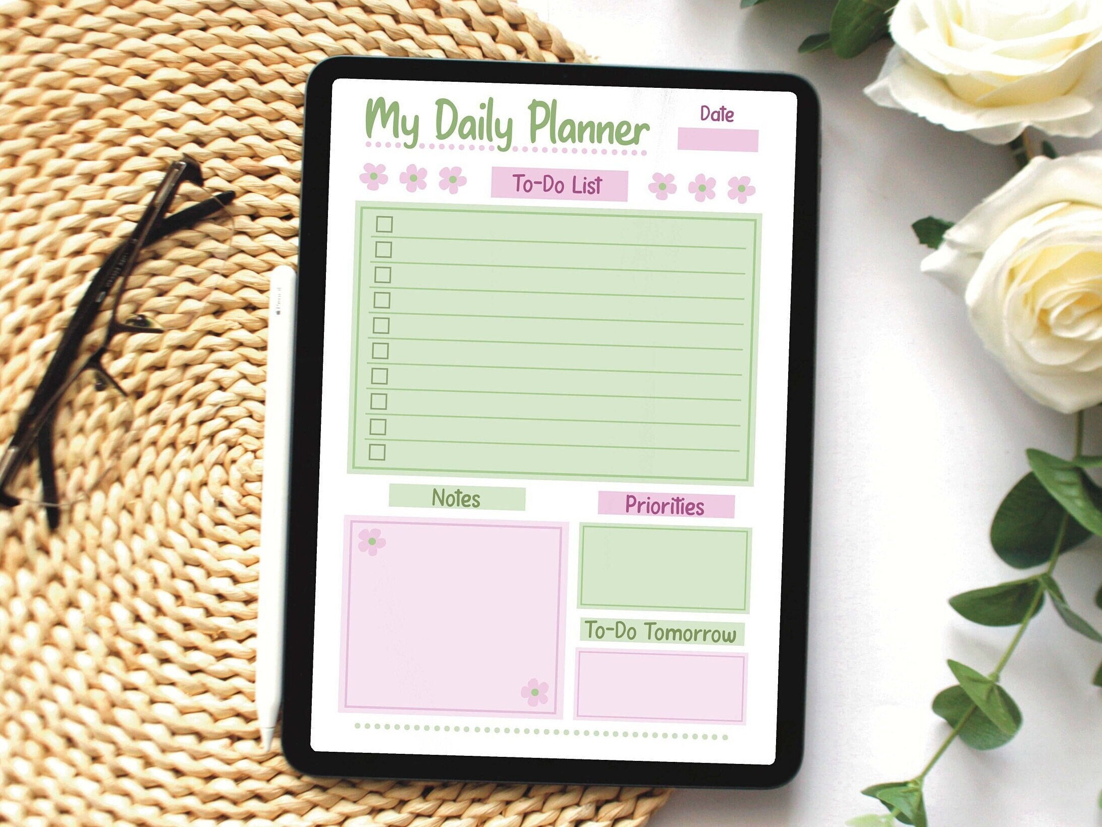 My Daily Planner - Digital / Printable Organisation Planner for Notes ...