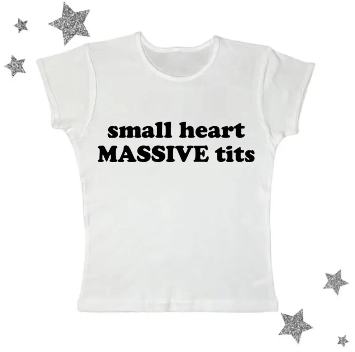 Small Heart Massive Tts Cropped Baby Tee - Etsy