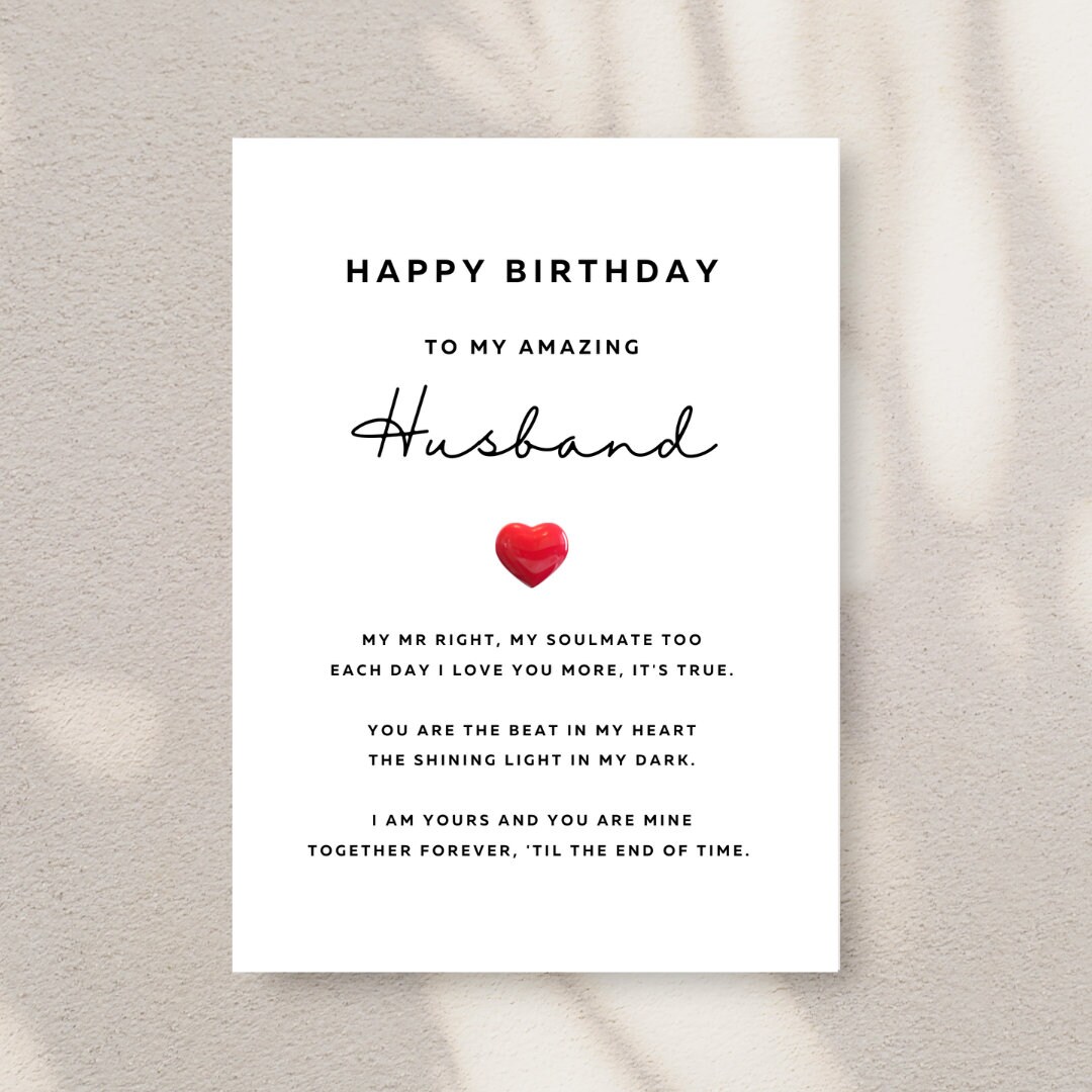 Happy Birthday To My Wonderful Husband Poem