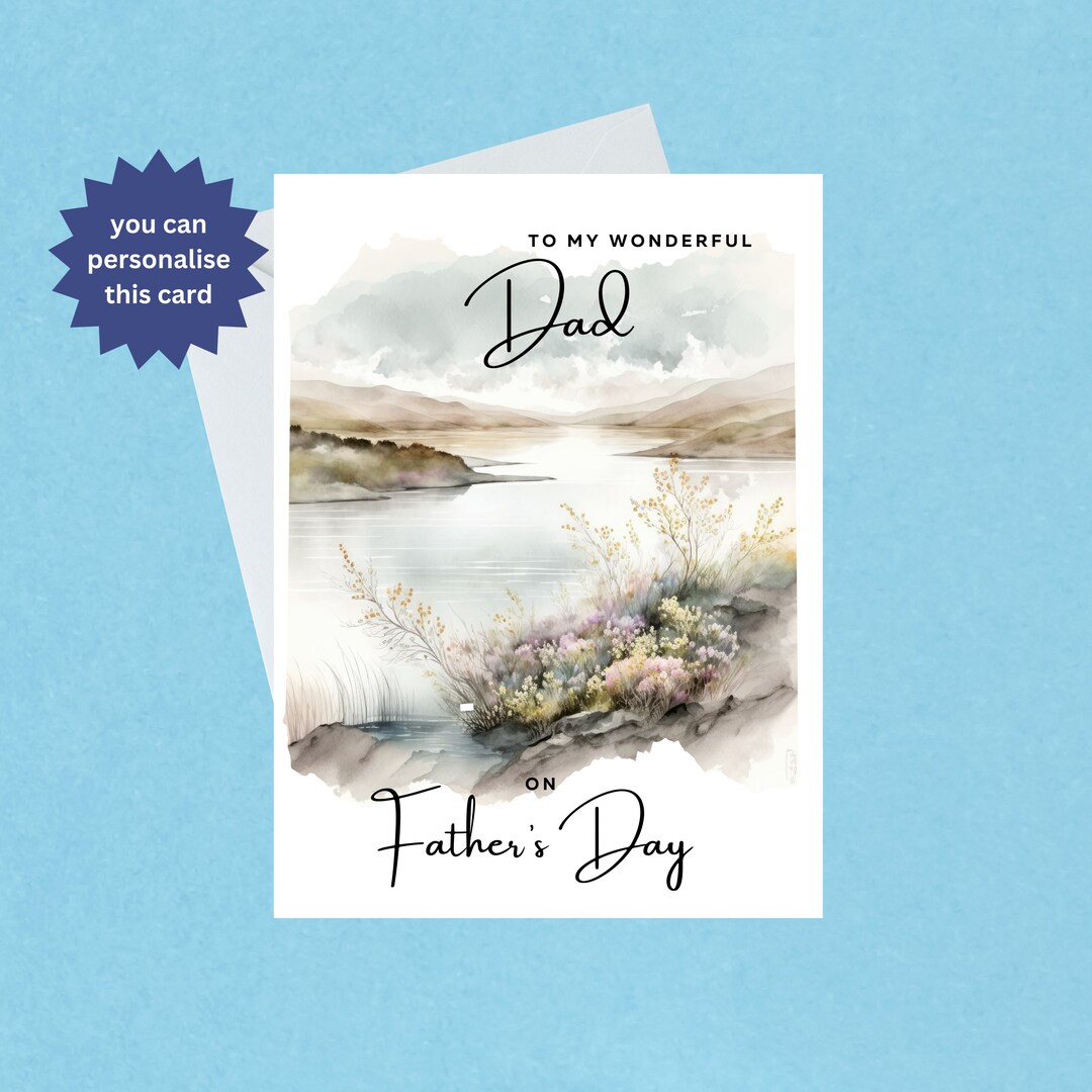 Mountain View Fathers Day Card - Mountain Climber Fathers Day - Card ...