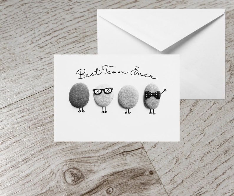 Best Team Ever Card Thank You Card Minimalistic Staff - Etsy UK