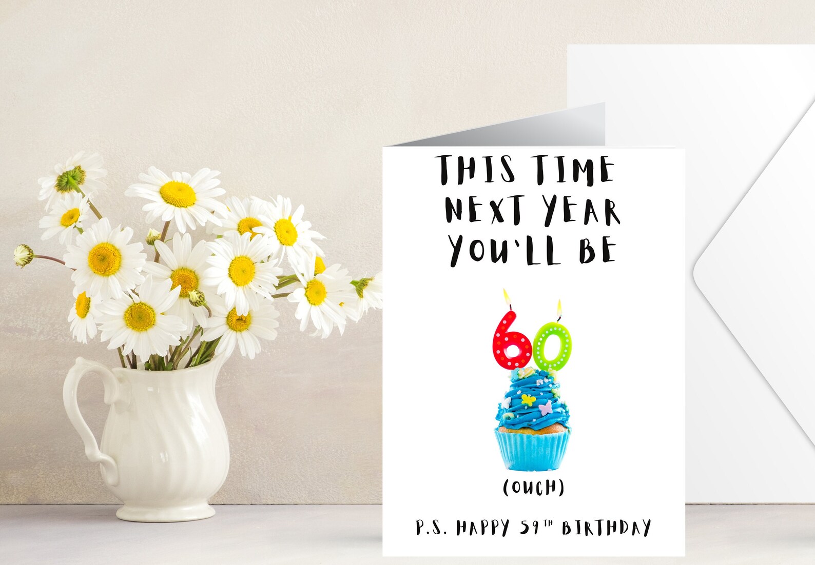 59th Birthday Card, 59th Birthday Celebrations, Nearly 60, Funny 59th ...